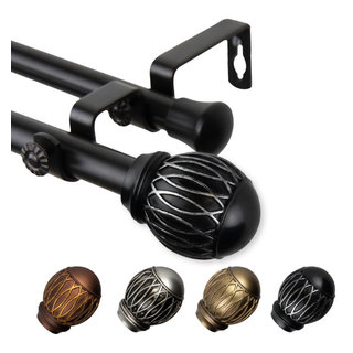 Denny 13/16" Double Curtain Rod, 28-48" - Traditional - Curtain Rods ...