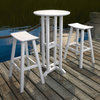 Polywood 24" Round Farmhouse Bar Bistro Table - Transitional - Outdoor ...