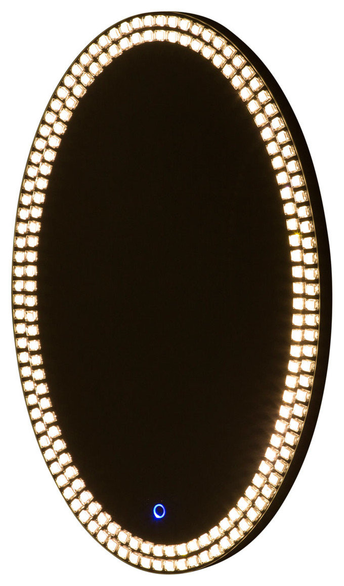 Montreal Lighted Oval Wall Mirror - Contemporary - Wall Mirrors - by ...
