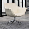 Modern Mala Swivel Chair Soft Leatherette Upholstery Stainless Steel ...