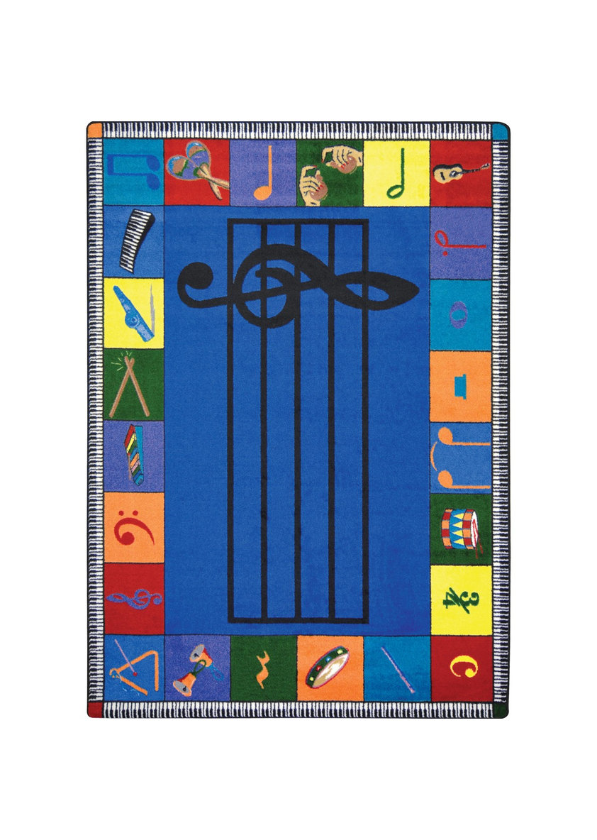 Kid Essentials, Music & Special Needs Note Worthy Rug, 7'8" x 10'9 ...