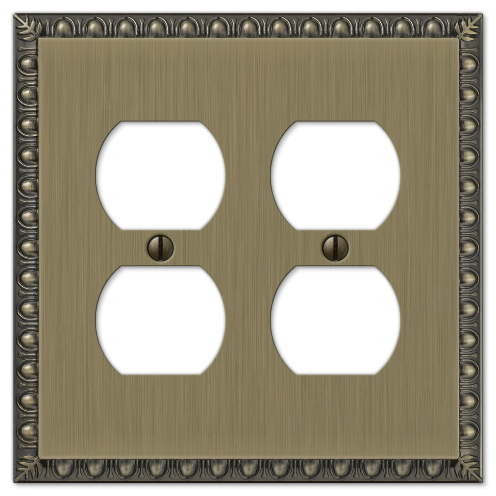 Egg and Dart Cast 2-Duplex Wall Plate - Traditional - Switch Plates And ...