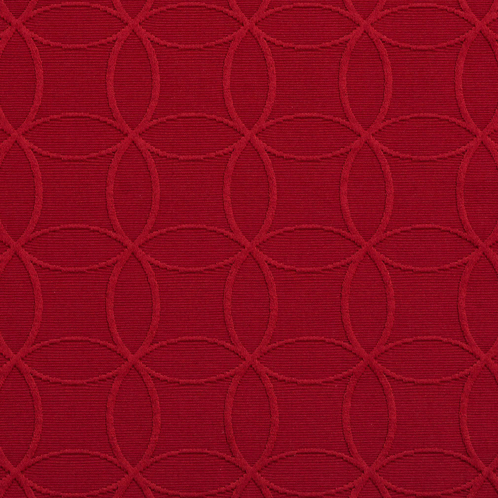 Red Geometric Matelasse woven Upholstery Fabric by the Yard, By The ...