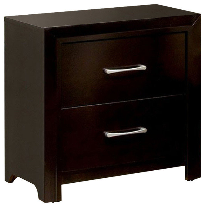 Benzara BM123210 Janine Transitional Night Stand In Espresso Finish ...
