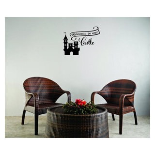 Welcome To Our Castle Decal, 20x40", 20X40 - Contemporary - Wall Decals ...