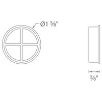 1.38" Diameter Cross Louver Filter, Black - Traditional - Lighting ...