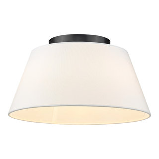 Golden Lighting 3189-FM MWS Penn 3 Light 16"W Semi-Flush Ceiling ...