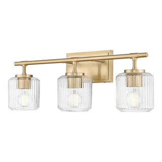 Landon 3 Light Bathroom Vanity Light, Modern Gold - Transitional ...