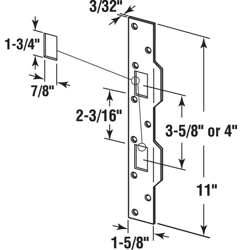 Combo Deadlatch & Deadbolt Strike, H.D. Brass - Traditional - Door ...