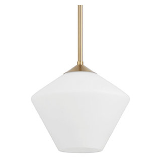 Celestial Valley Alturas Gold With Cased White Glass 1 Light Pendant ...