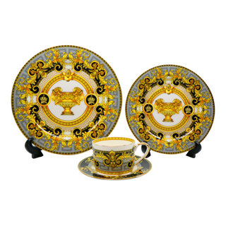 Royalty Porcelain 16 pc Dinner set Bone China Service For 4, Antique ...