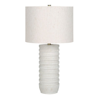 Lighting, 28"H, Table Lamp, Cream Resin, Ivory/Cream Shade ...