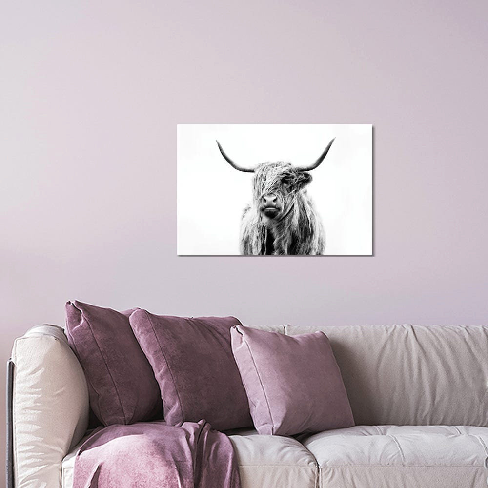 "Portrait Of A Highland Cow" by Dorit Fuhg, 12x8x0.75", 1pc3-40x26 ...