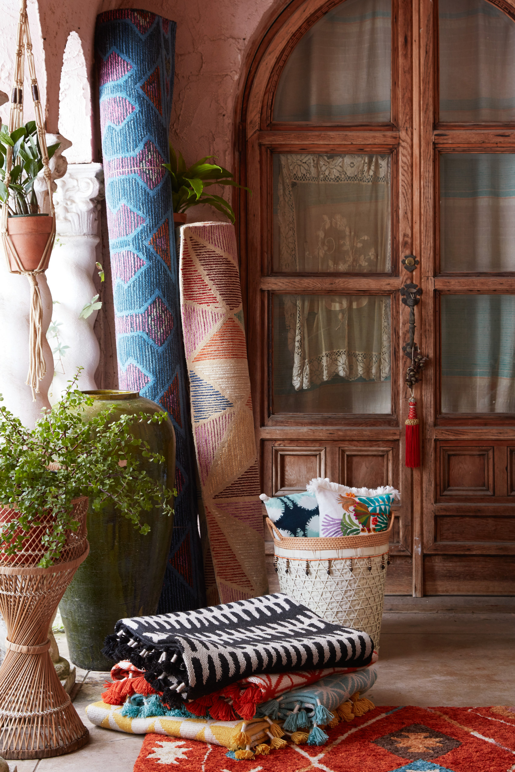 Justina Blakeney x Loloi Hand Tufted Wool Gemology Rug Sample, Blue ...