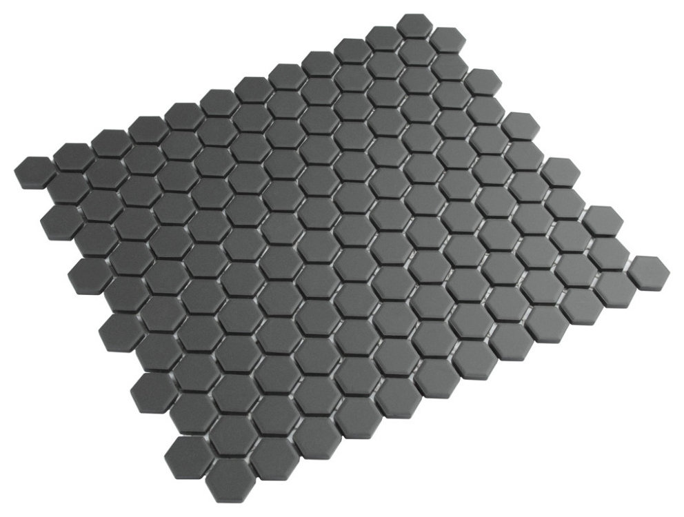Metropolis 1" Hex Unglazed Floor and Wall Mosaic Tile, Sample ...