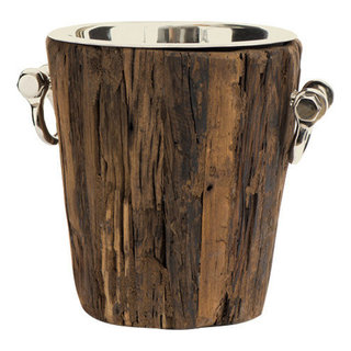 Reclaimed Wood Ice Bucket - Rustic - Ice Tools And Buckets - by GO HOME ...
