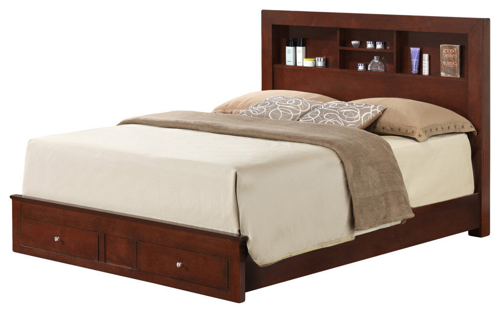 Burlington King Storage Platform Bed With Built, Shelves and Drawers ...