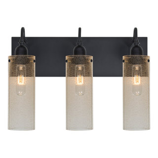 Juni 10 3 Light Bathroom Vanity Light, Gold Bubble Glass - Transitional ...