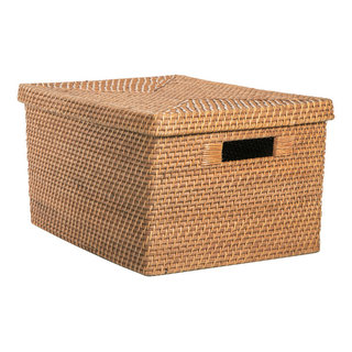 Loma Rattan Storage Box and Decorative Basket - Tropical - Storage Bins ...