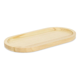 Kishen Ridge Oblong Natural Wood Glossy Tray - Transitional - Serving ...