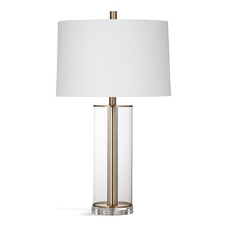 Ares Table Lamp - Clear Glass with Gold Accents - Transitional - Table ...