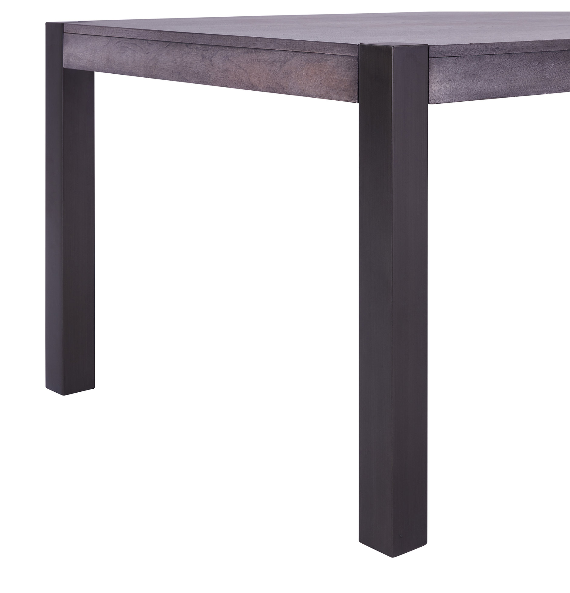 Tatum Contemporary Dining Table in Mineral Finish and Gray Walnut Top ...