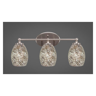 Capri 3-Light Bath Bar, Brushed Nickel/Natural Fusion - Transitional ...