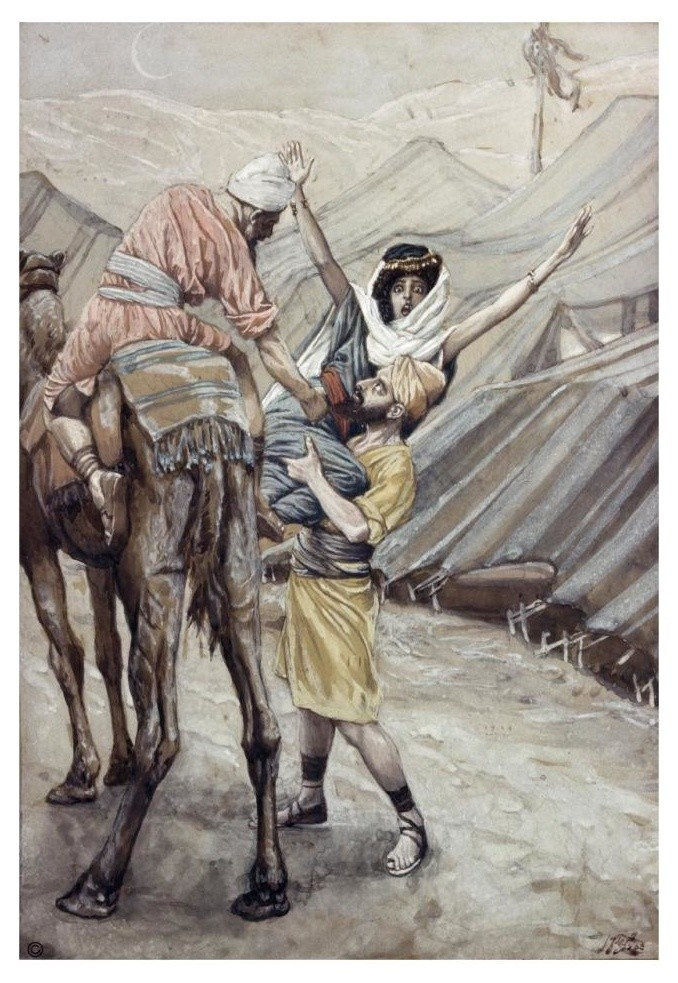 "Seduction of Dinah, Daughter of Leah" Paper Print by James Tissot, 17 ...