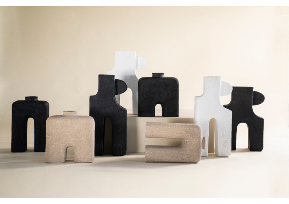 Black Contemporary Vase | By-Boo Tribe, Large - Contemporary - Vases ...