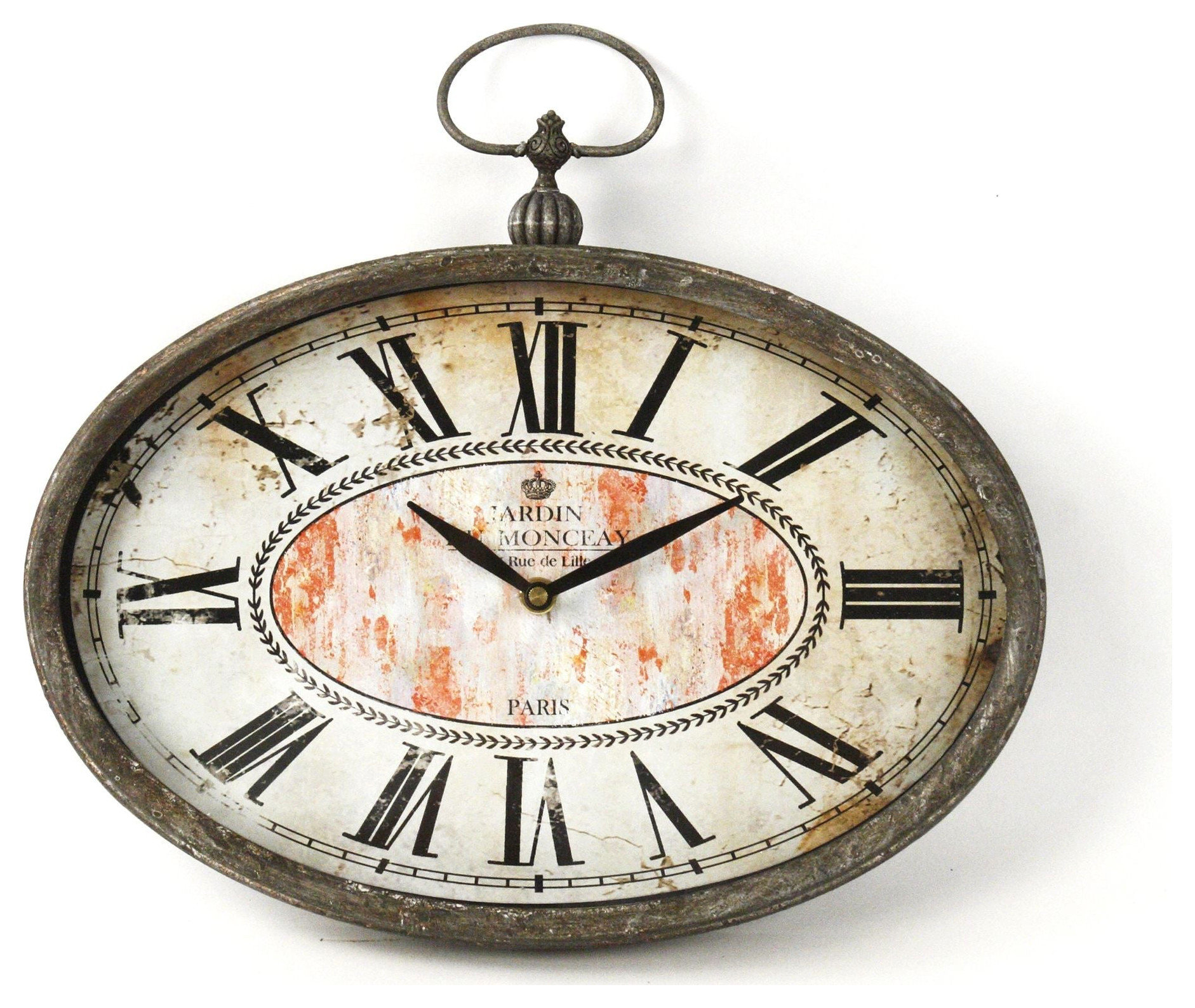 Paris Oval Clock - Farmhouse - Desk And Mantel Clocks - by Hudson Home ...