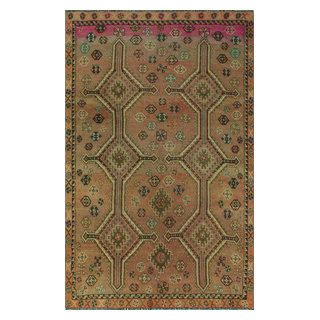 Fine Vintage Distressed Creed Rust Rug, 4'9 x 7'7 - Southwestern - Area ...