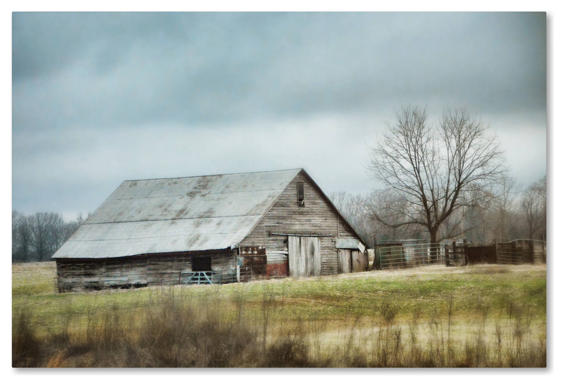 Jai Johnson 'An Old Gray Barn' Canvas Art, 24"x16" - Farmhouse - Prints ...