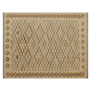 Winchester Kilim Tursin Ivory Rug, 4'9x6'1, 4'9x6'1 - Southwestern ...