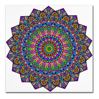 Kathy G. Ahrens 'Mystical Mandala' Canvas Art, 24"x24 - Contemporary ...