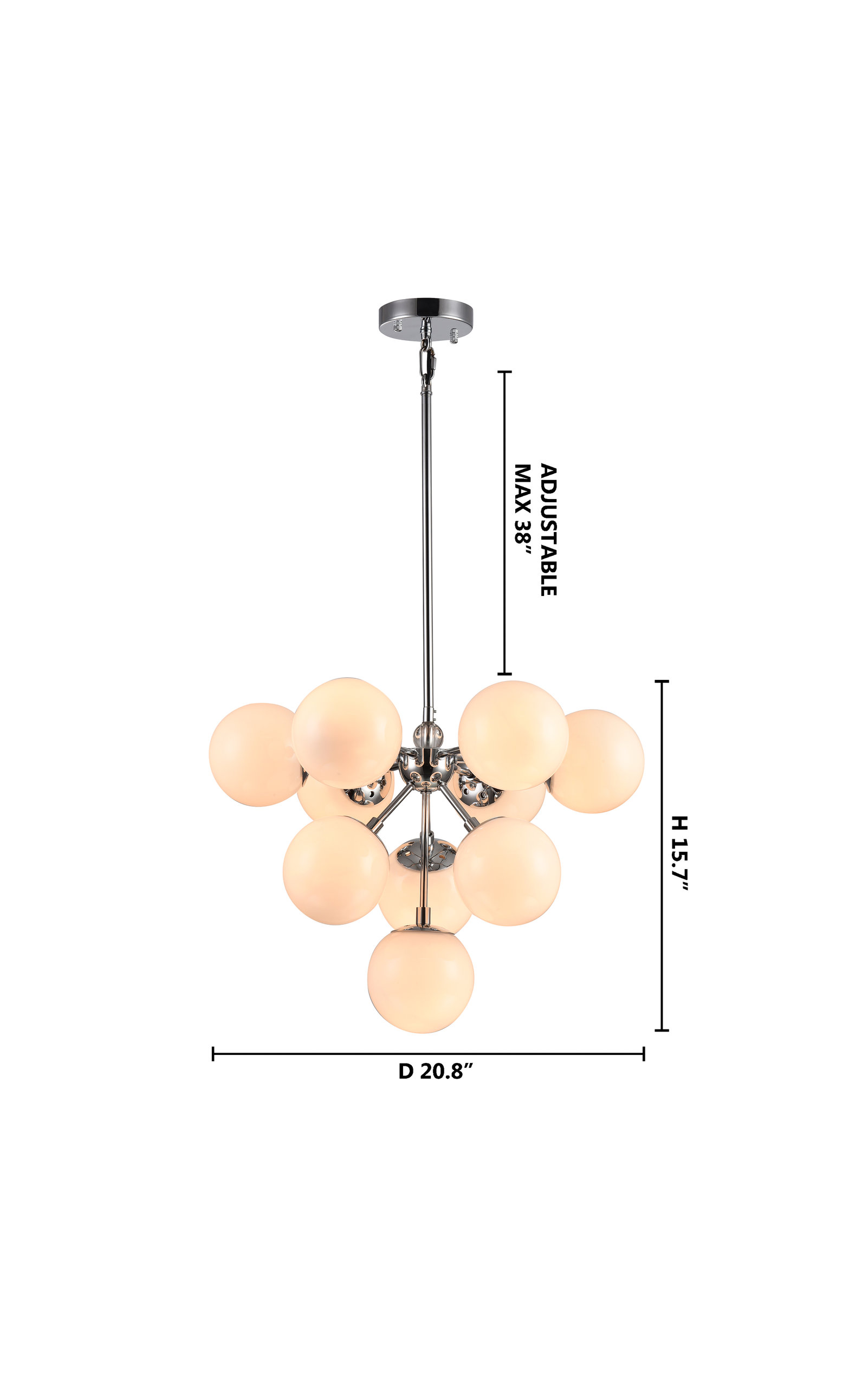 Glass Orb Shades Light Fixture - Midcentury - Chandeliers - by Design ...