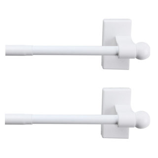Magnetic Rod 7/16" 48-84" Long, Set of 2, White - Transitional ...