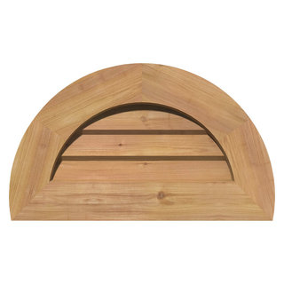 Arch Top Gable Vent, Western Red Cedar Gable Vent With Brick Mould Face ...