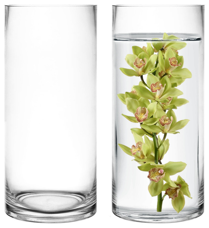 Glass Cylinder Vases in 4 inches Diameter for Wedding and Parties ...