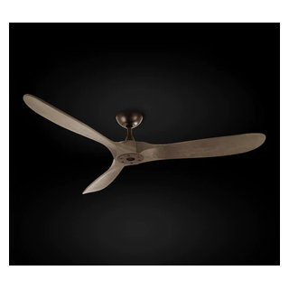 Vintage Rustic Propeller Wood Indoor/Outdoor Ceiling Fan - 60" Diameter ...
