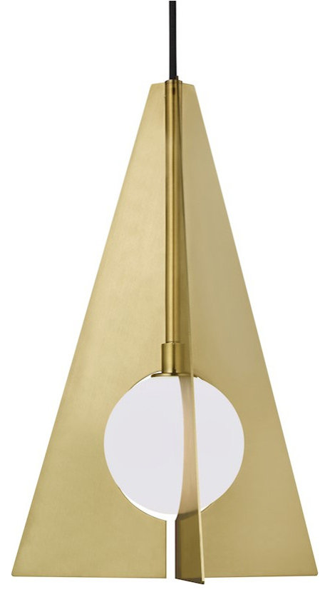 Tech Lighting Orbel Pyramid Pendant, Aged Brass 700TDOBLPR ...
