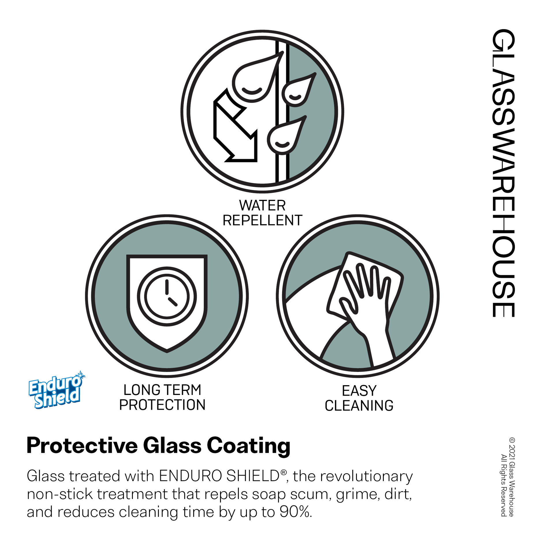 40"x78" Frameless Shower Door Single Fixed Panel Radius - Contemporary ...