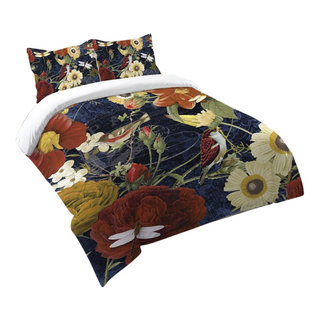 Vintage Floral Comforter, Queen - Contemporary - Comforters And ...