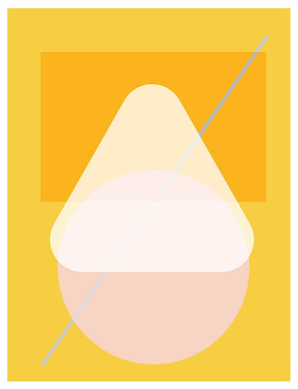 Yellow Sunday Print, 22 X 28 Inches - Contemporary - Prints And Posters ...