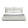 Modrest Patrick Modern White Leather Bed, Queen - Transitional ...