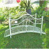 Rustic Green Finish Iron Garden Bridge 18"x40" - French Country ...
