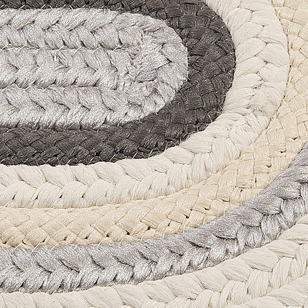 Brooklyn - Slate 8'x10', Oval, Braided - Farmhouse - Outdoor Rugs - by ...