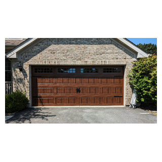 Walnut, Long Beadboard Door with Windows - Traditional - Garage ...