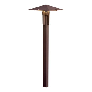 Textured Architectural Bronze 3000K LED Pyramid Path - Transitional ...