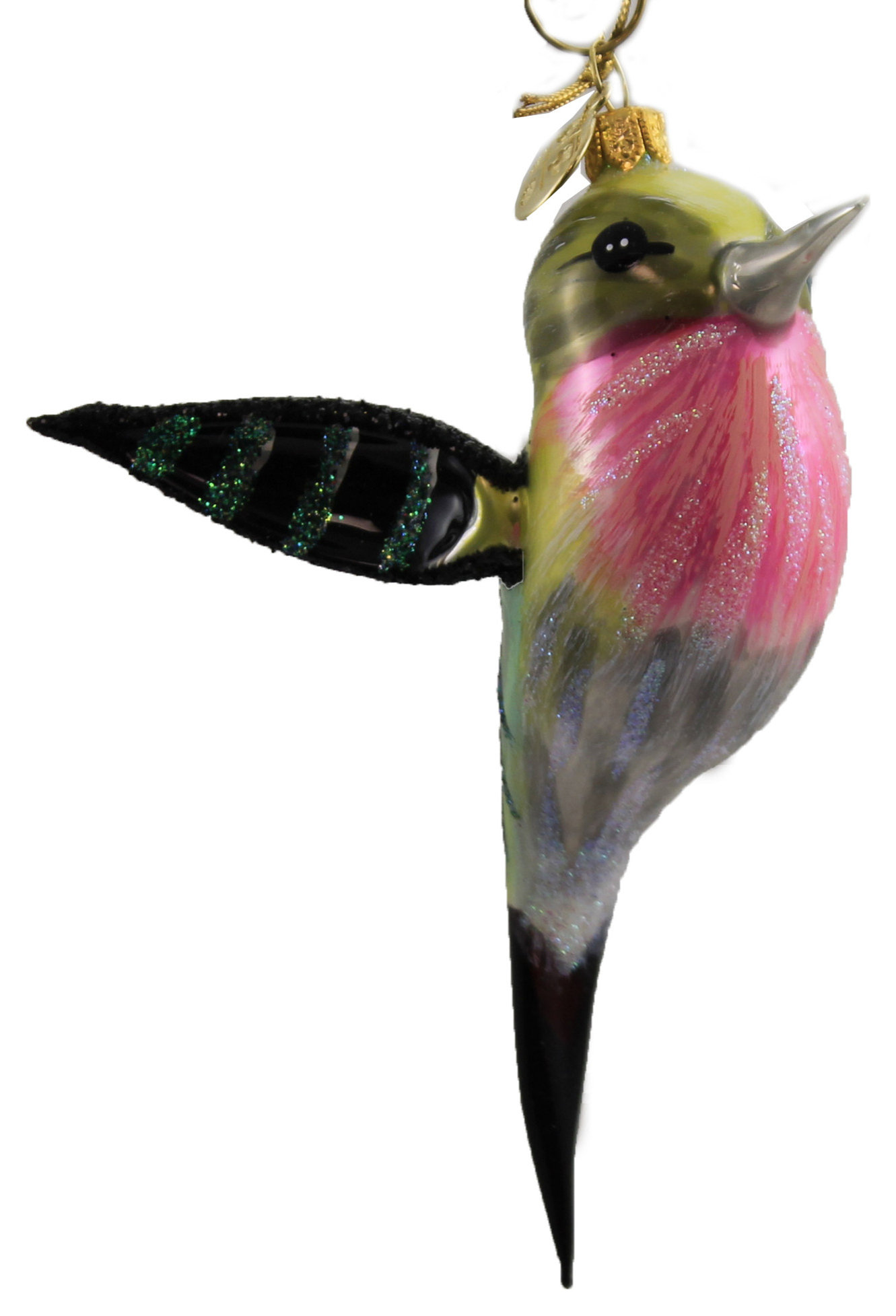 Morawski Ruby Throated Hummingbird Glass Ornament Summer Bird Nectar ...