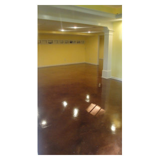 Stained and Engraved Concrete - Moderne - Atlanta - par Ekhaya Designs ...